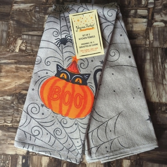 Rae Dunn | Kitchen | Htf Johanna Parker Black Cat Hand Towels 2 Pack ...